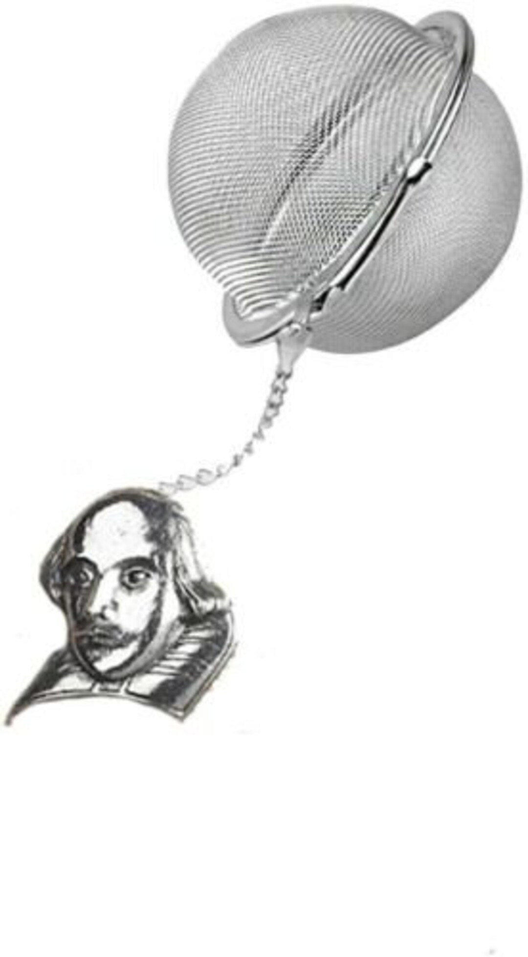 William Shakespeare W65 Pewter on a Tea Leaf Infuser Stainless Steel ...