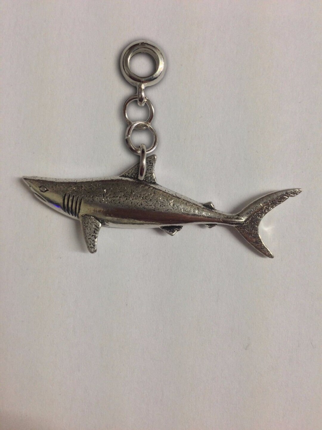 Mako Shark F15 Charm / Pendant on a Bail Which Has a 5mm Hole to Fit ...