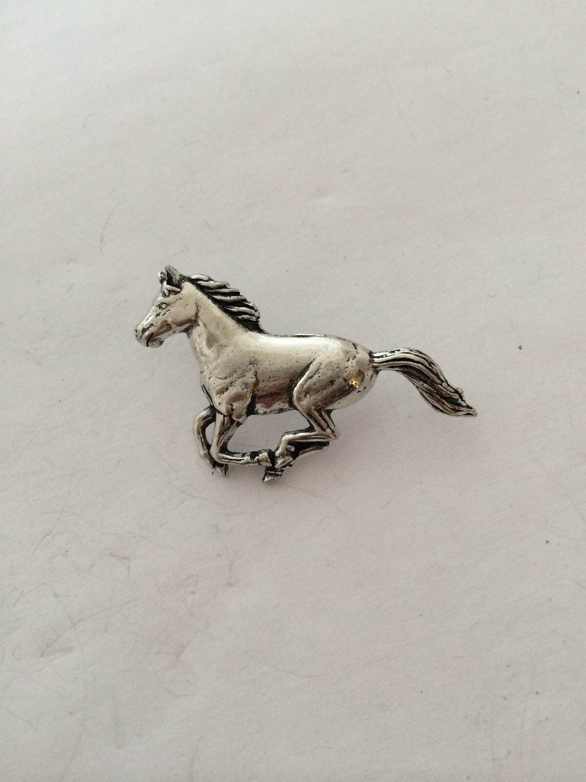 A19 Running Horse Pin Badge Silver or Gold Made of Fine - Etsy