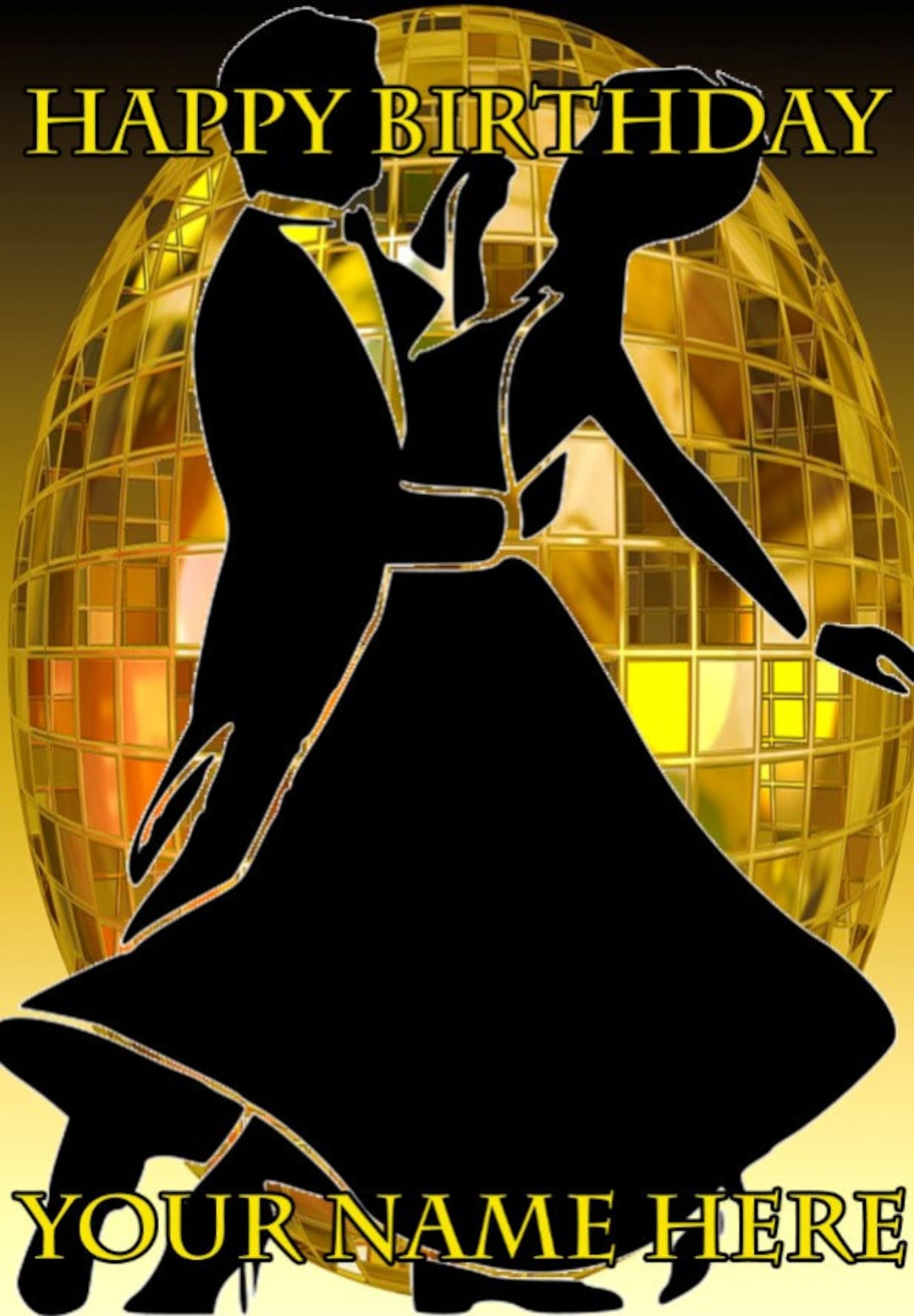 Strictly Dance Ballroom Cptmi119 Happy Birthday Card A5 Personalised ...