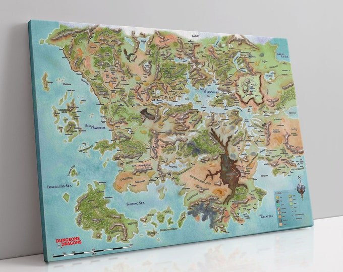 Map of Faerûn - Etsy