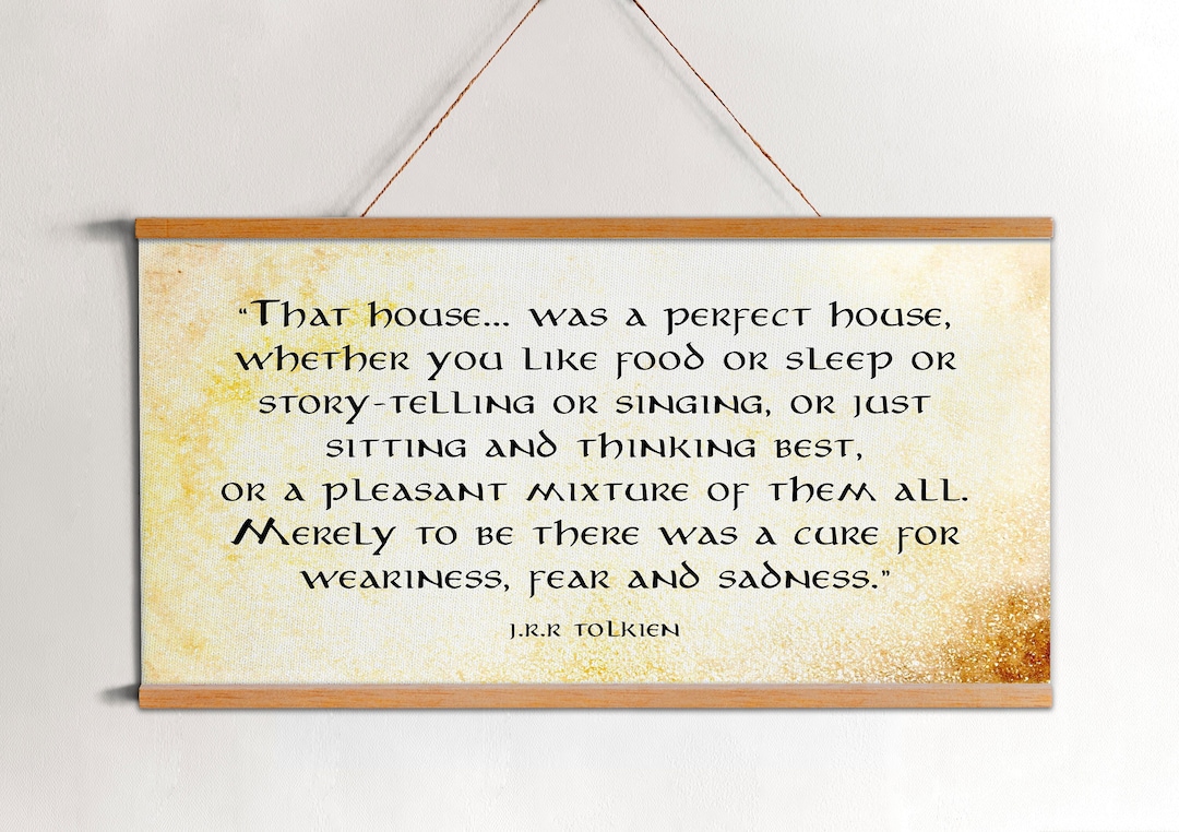 Perfect House With J.R.R. Tolkien - LOTR Quote Sign - Hobbiton Rustic ...