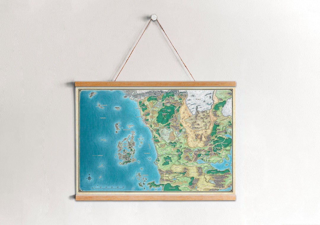 Sword Coast Map: Dungeons & Dragons, Forgotten Realms Canvas Print - Etsy