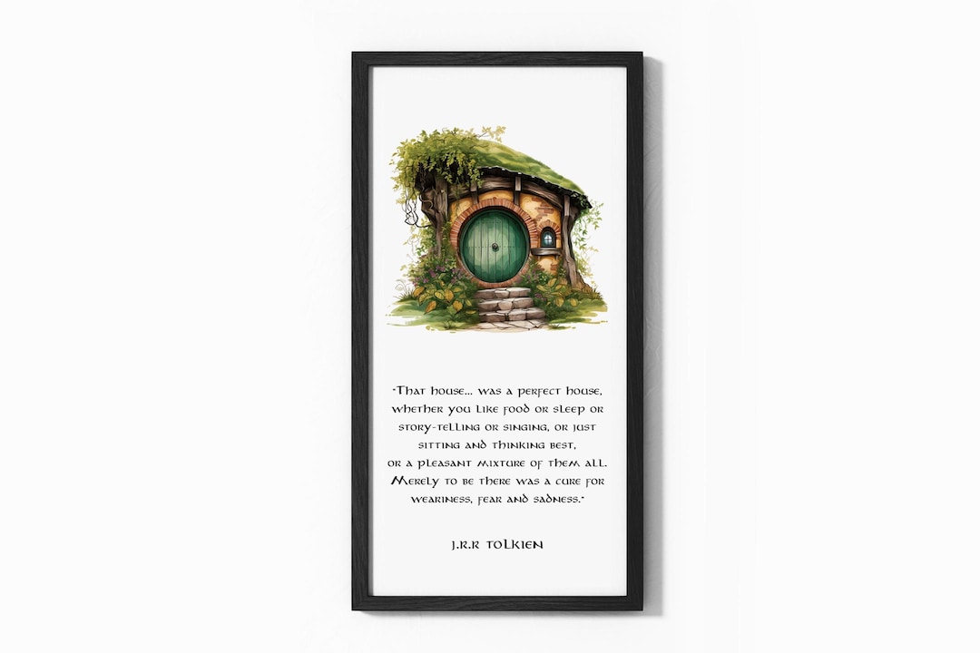 Hobbiton Wall Decor - LOTR J.R.R. Tolkien Quote, Rustic Sign - Etsy