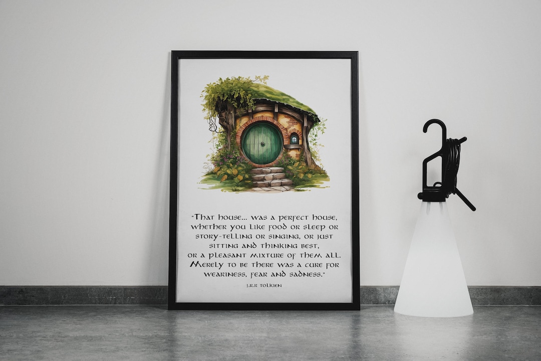 Hobbiton Print – J.R.R. Tolkien Quote, Rustic LOTR Decor - Etsy