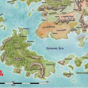 Forgotten Realms Map Poster: Dungeons & Dragons Canvas Art - Etsy