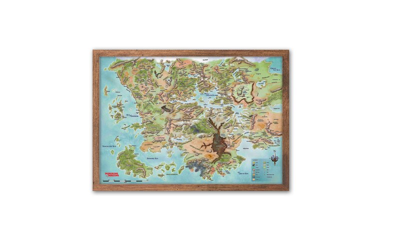 Forgotten Realms Map Poster: Dungeons & Dragons Canvas Art - Etsy