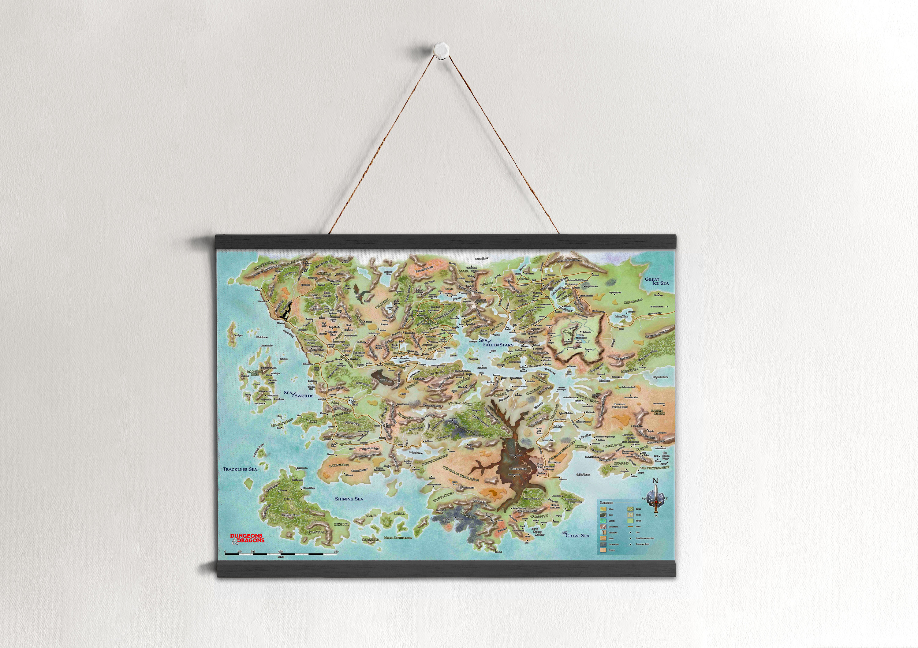 Forgotten Realms Map Poster: Dungeons & Dragons Canvas Art - Etsy