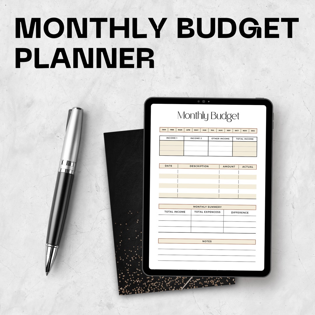 Budget Planner Printable PDF (neutrals), Financial Planner Printable ...