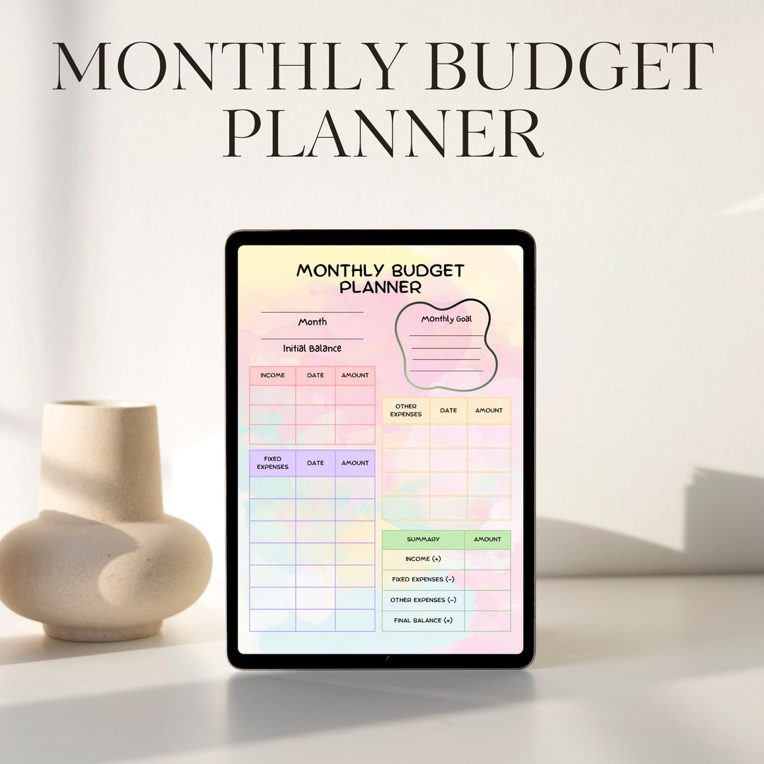 MONTHLY Budget Overview Template Printable, Budget Binder, Budget ...