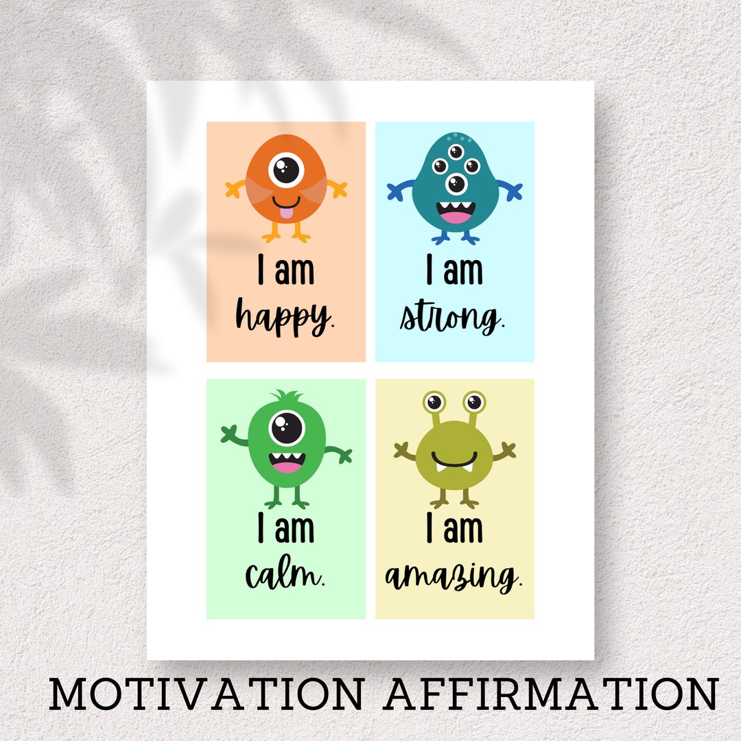 Affirmation Cards for Kids, Motivational Cards, Kids Positivity Cards ...