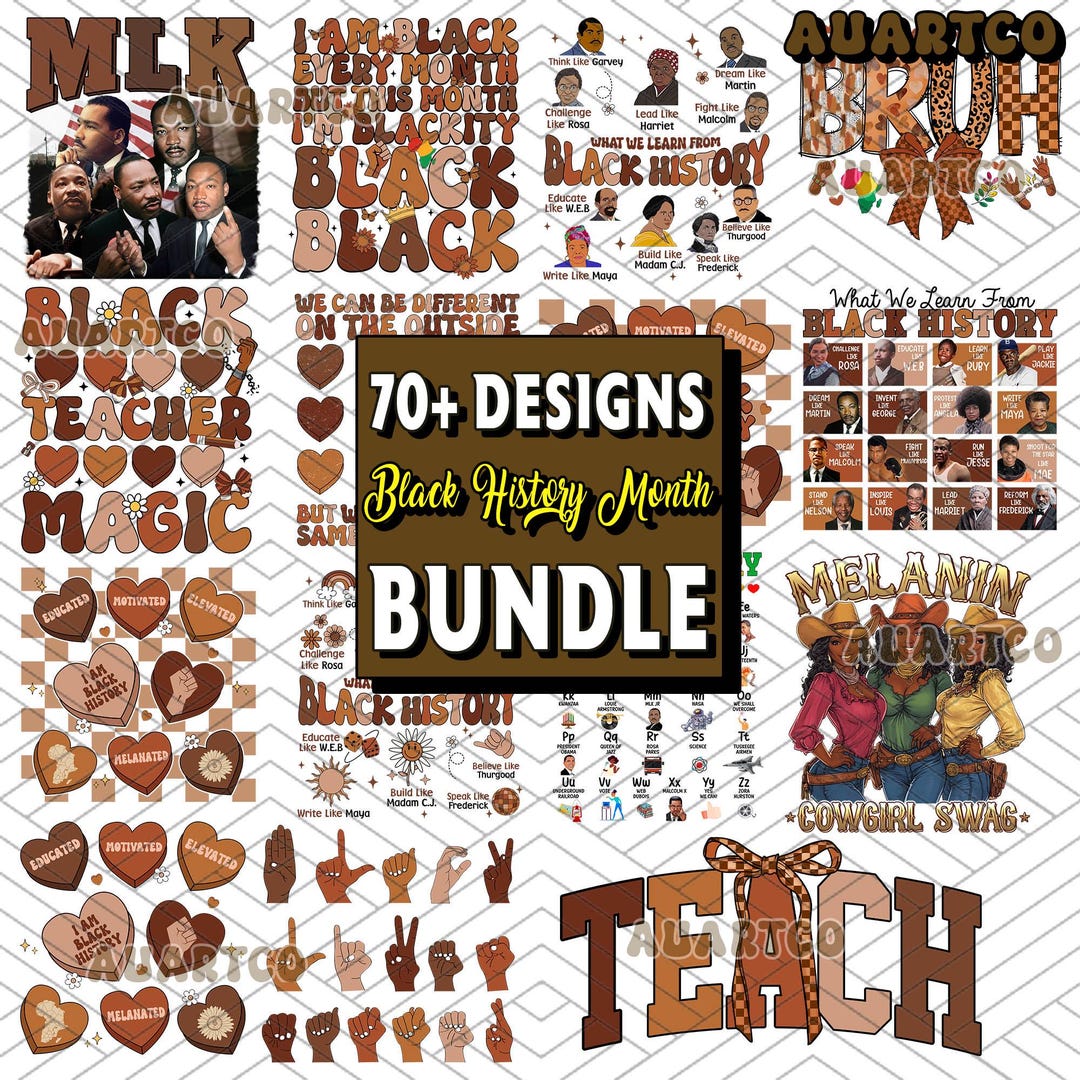 70+ Black History Month Png Bundle, Juneteenth Png Bundle, Black People ...