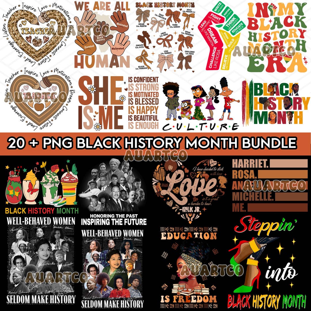 20+ Black History Month Png Bundle, Juneteenth Png Bundle, Black People ...
