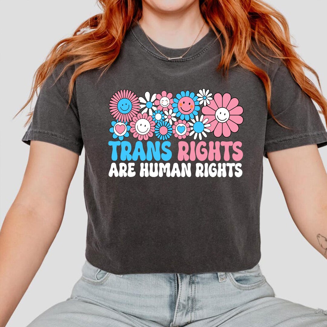Retro Trans Rights Are Human Rights PNG, Wildflower Wonderland Png ...
