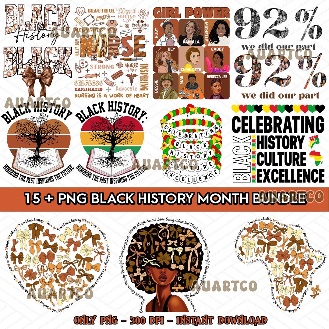 15+ Black History Month Png Bundle, Juneteenth Png Bundle, Black People ...