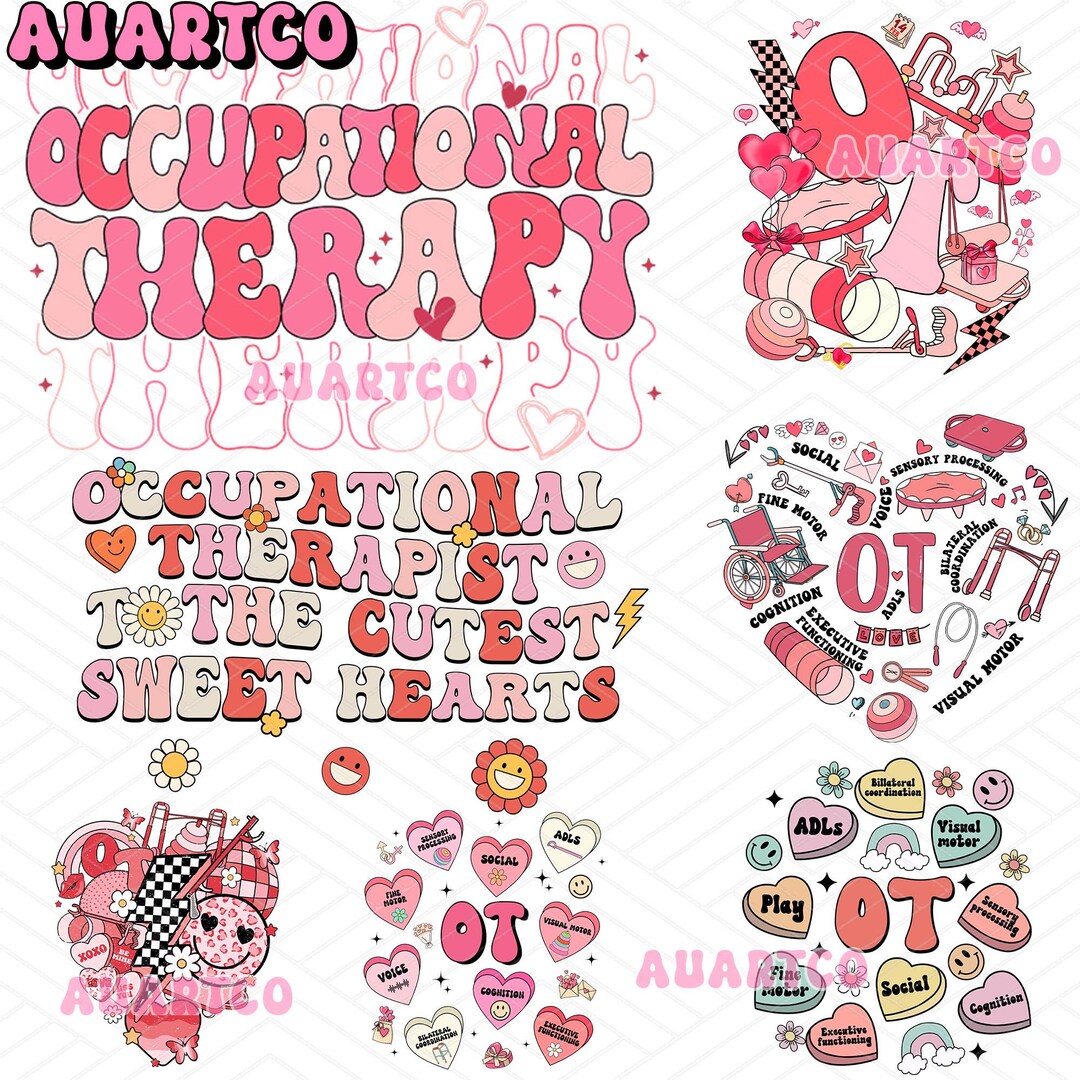 15 OT Valentines Day Png, Occupational Therapy Valentine Png Bundle ...