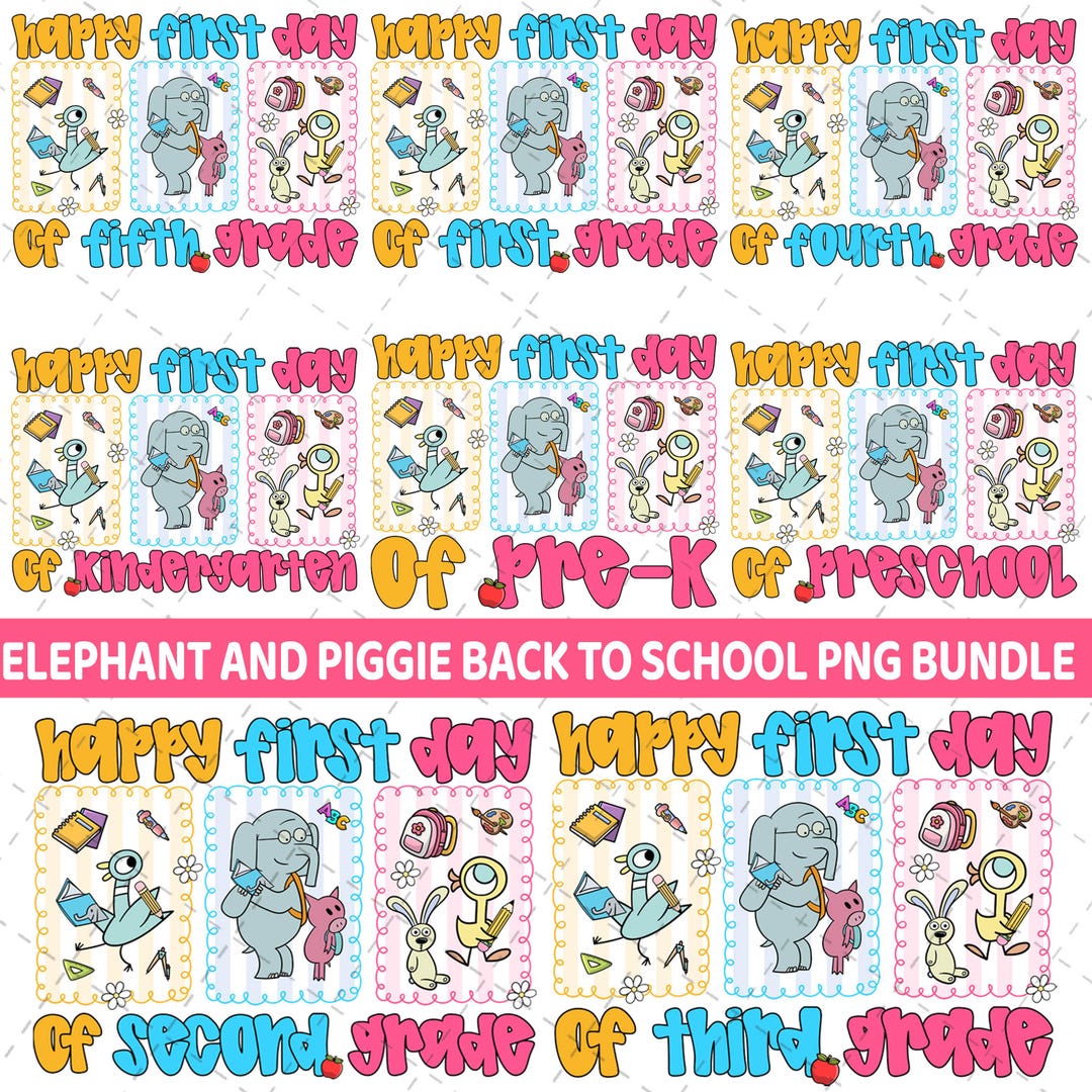 50+ Elephant and Piggie Png, Preschool Kindergarten First Second Third ...