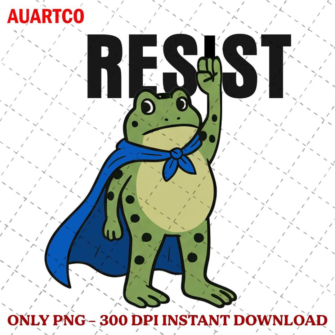 Portland Frog Protest PNG, Resist Frog Art, Viral Protest Meme PNG ...