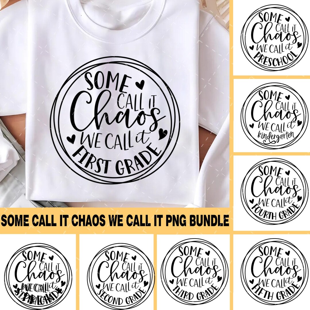 Some Call It Chaos We Call It Preschool Png Bundle, Back to School Png ...