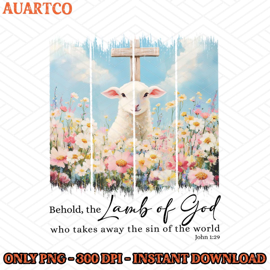Christian Easter Lamb of God Png, Watercolor Aesthetic Christian Png ...