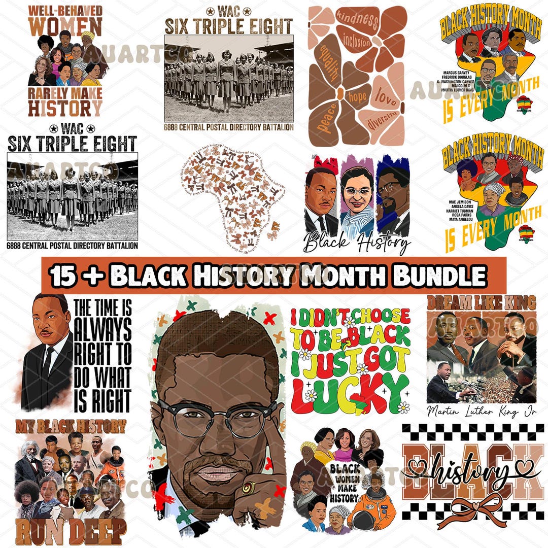 15 Black History Month Png Bundle, Juneteenth Png Bundle, Black People ...