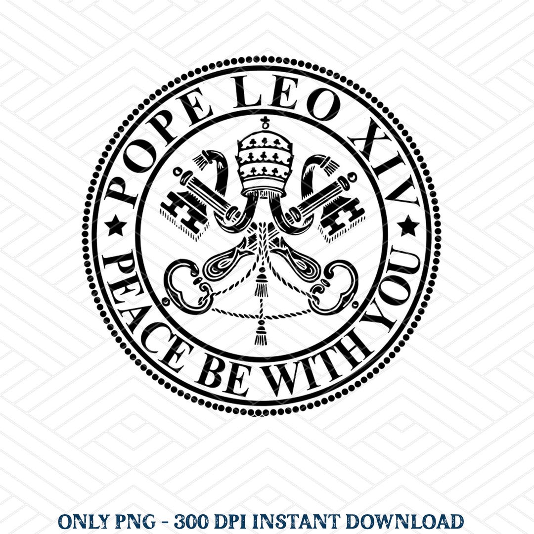 Pope Leo XIV Crest Png,pope Leo XIV First American Pope Png,retro ...