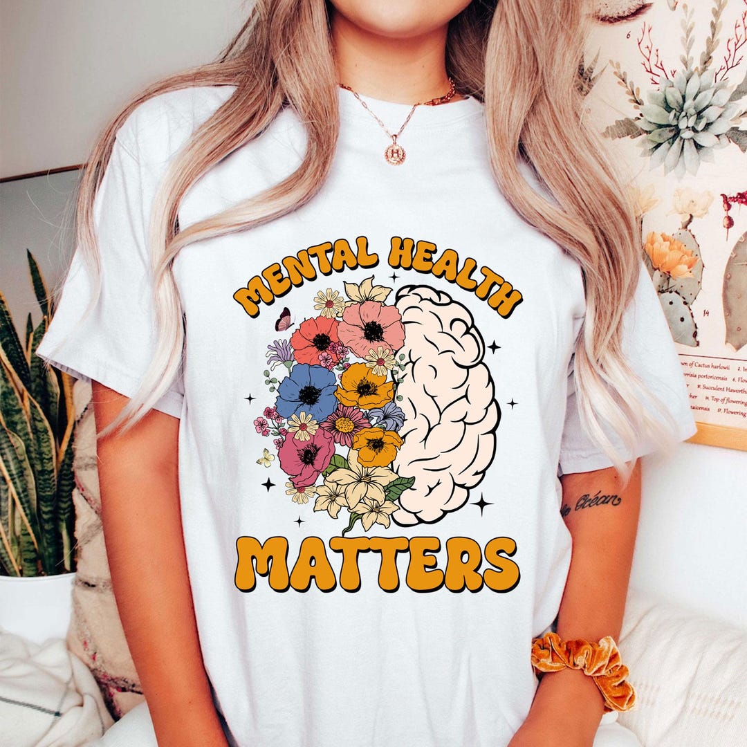 Floral Mental Health Matters PNG Sublimation Design, Mental Health ...