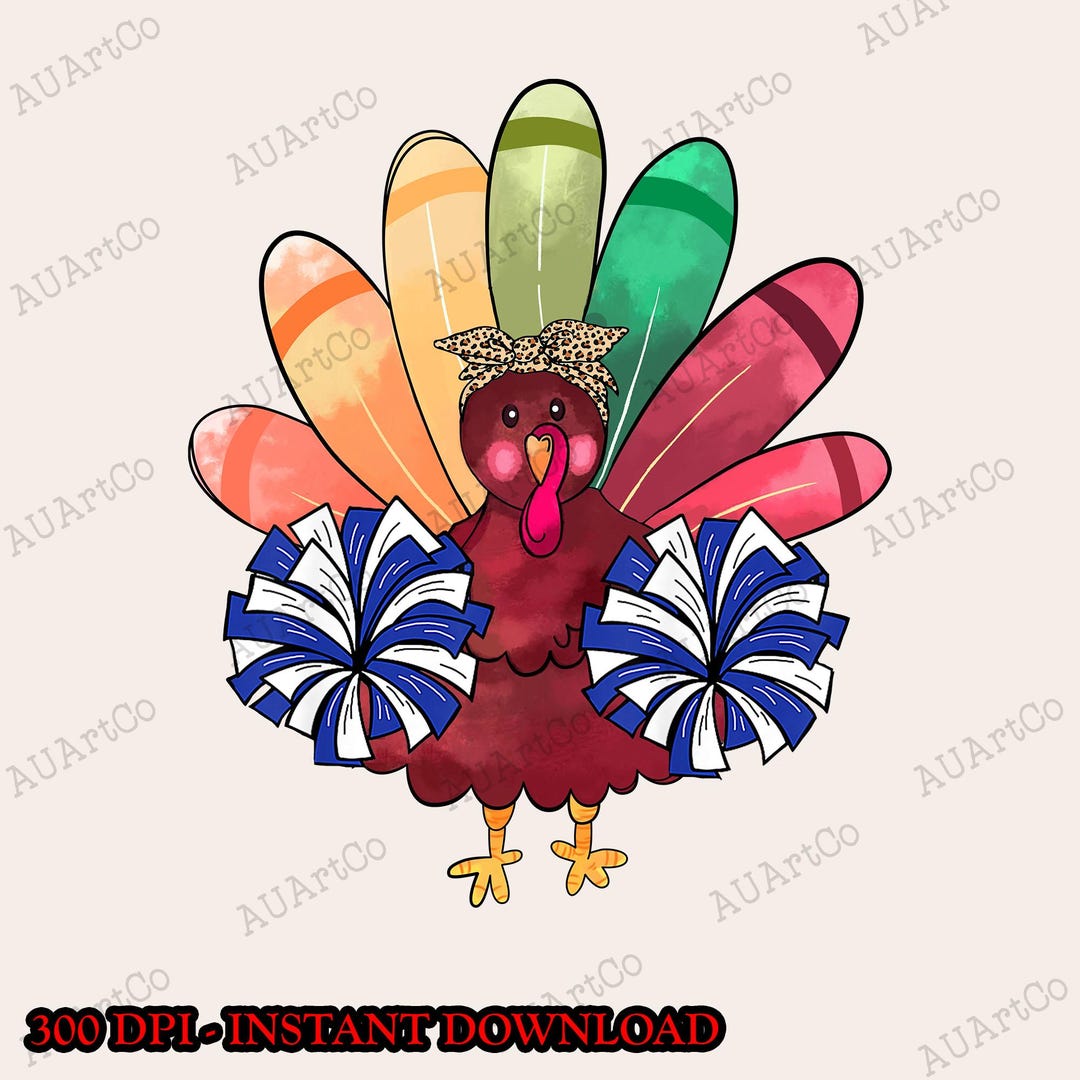 Turkey Cheerling Poms Poms Png, Cheer Megaphone Pom Pom PNG ...