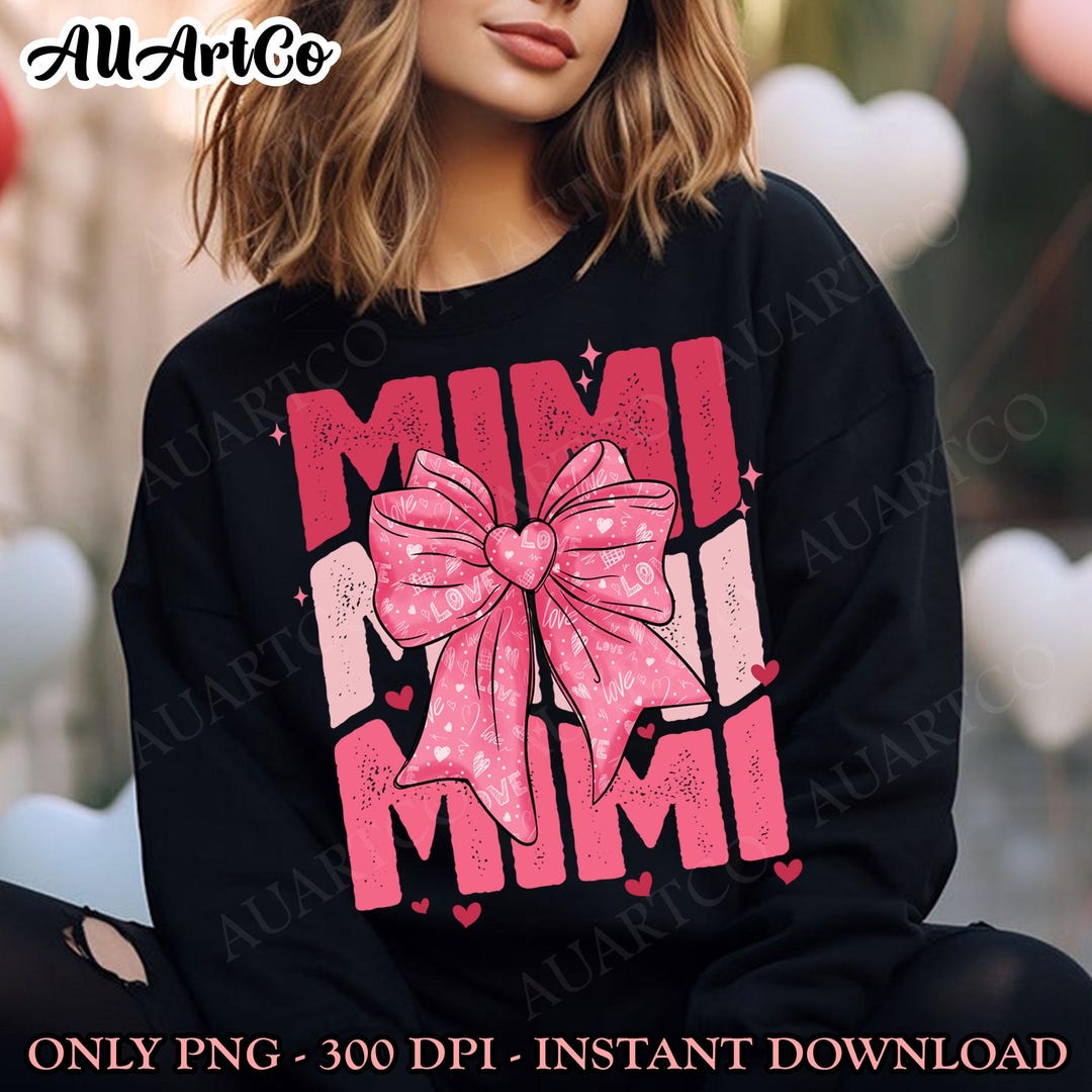 Coquette Bow Mimi Family Valentine Png, Cupid's Favorite Mimi Png, One ...