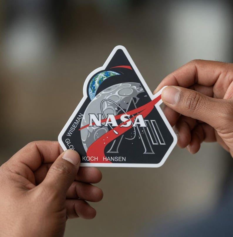 Artemis II Patch Sticker, NAS.A Retro Sticker, Space Logo Decal ...