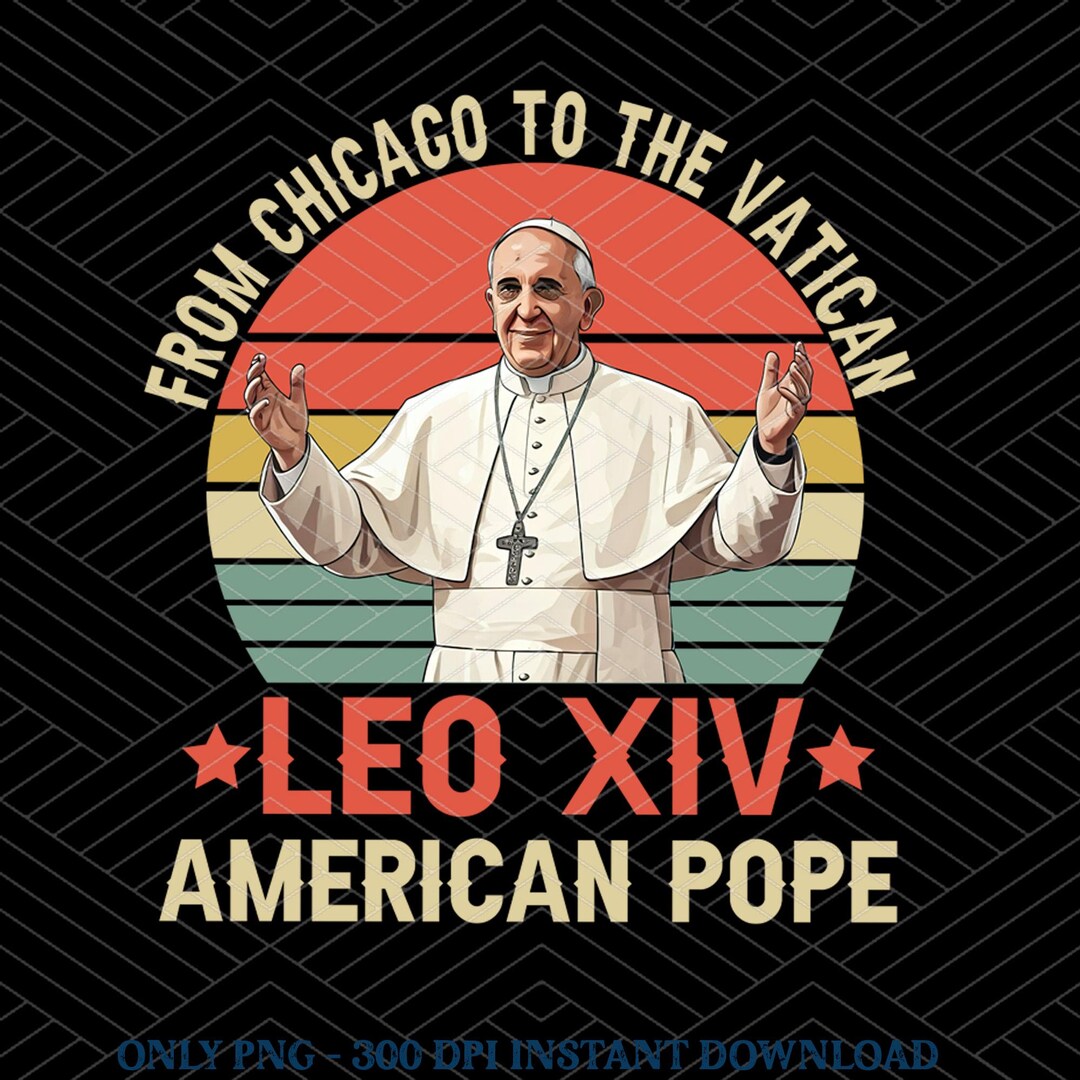 Pope Leo XIV First American Pope PNG File, Retro Cardinal Robert ...