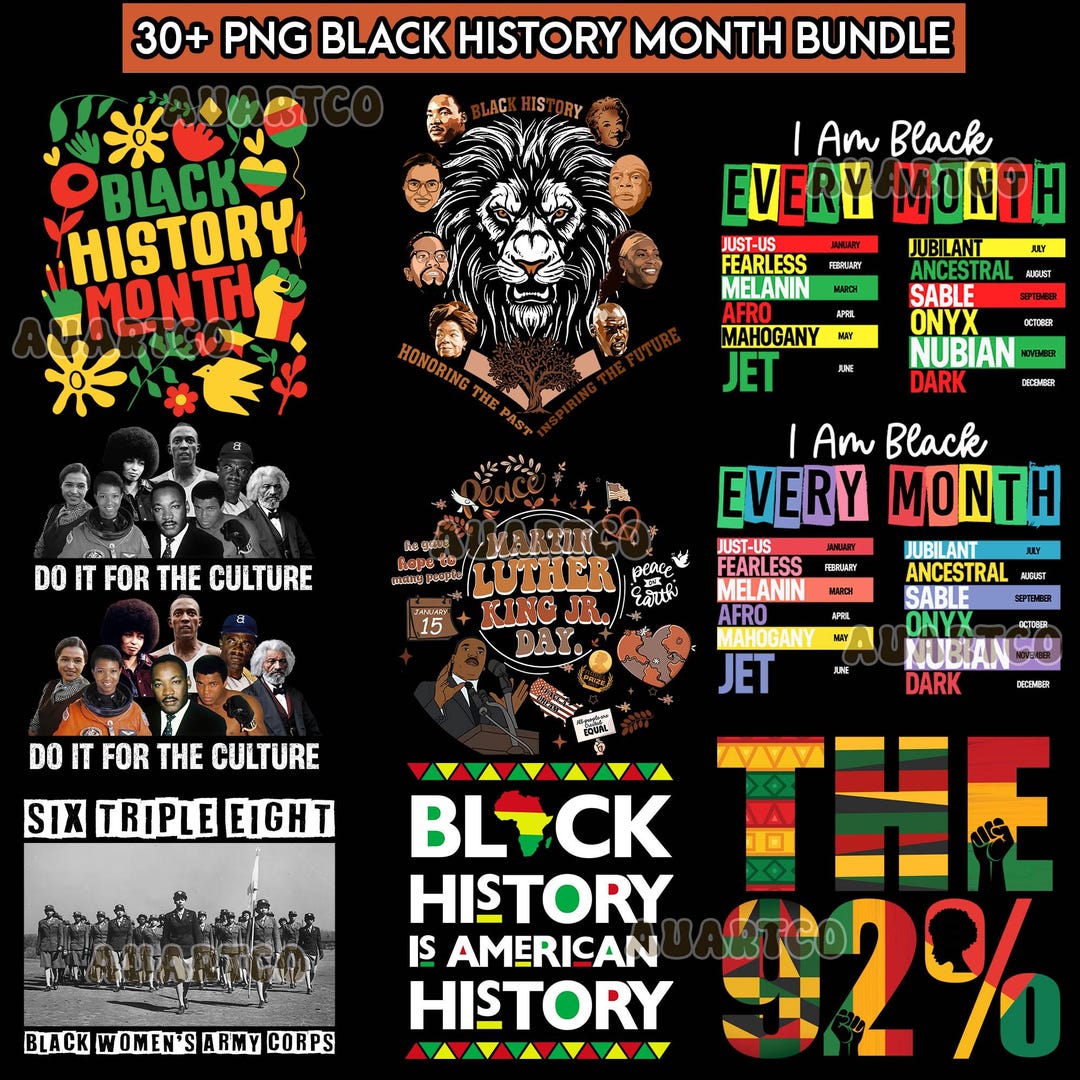 30+ Black History Month Png Bundle, Juneteenth Png Bundle, Black People ...