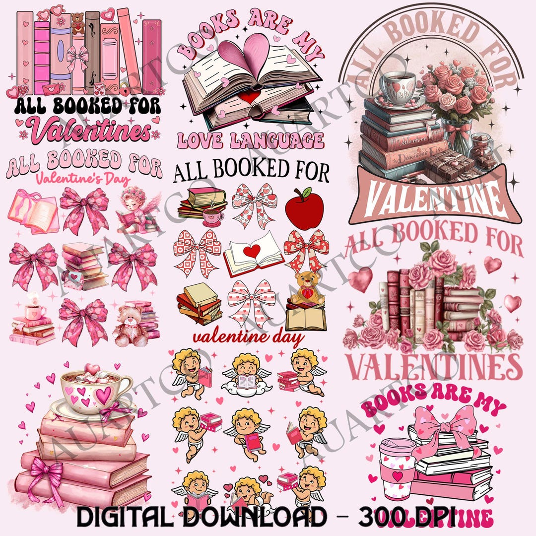 Books Are My Love Language Valentine Png, Books Are My Valentine Png ...