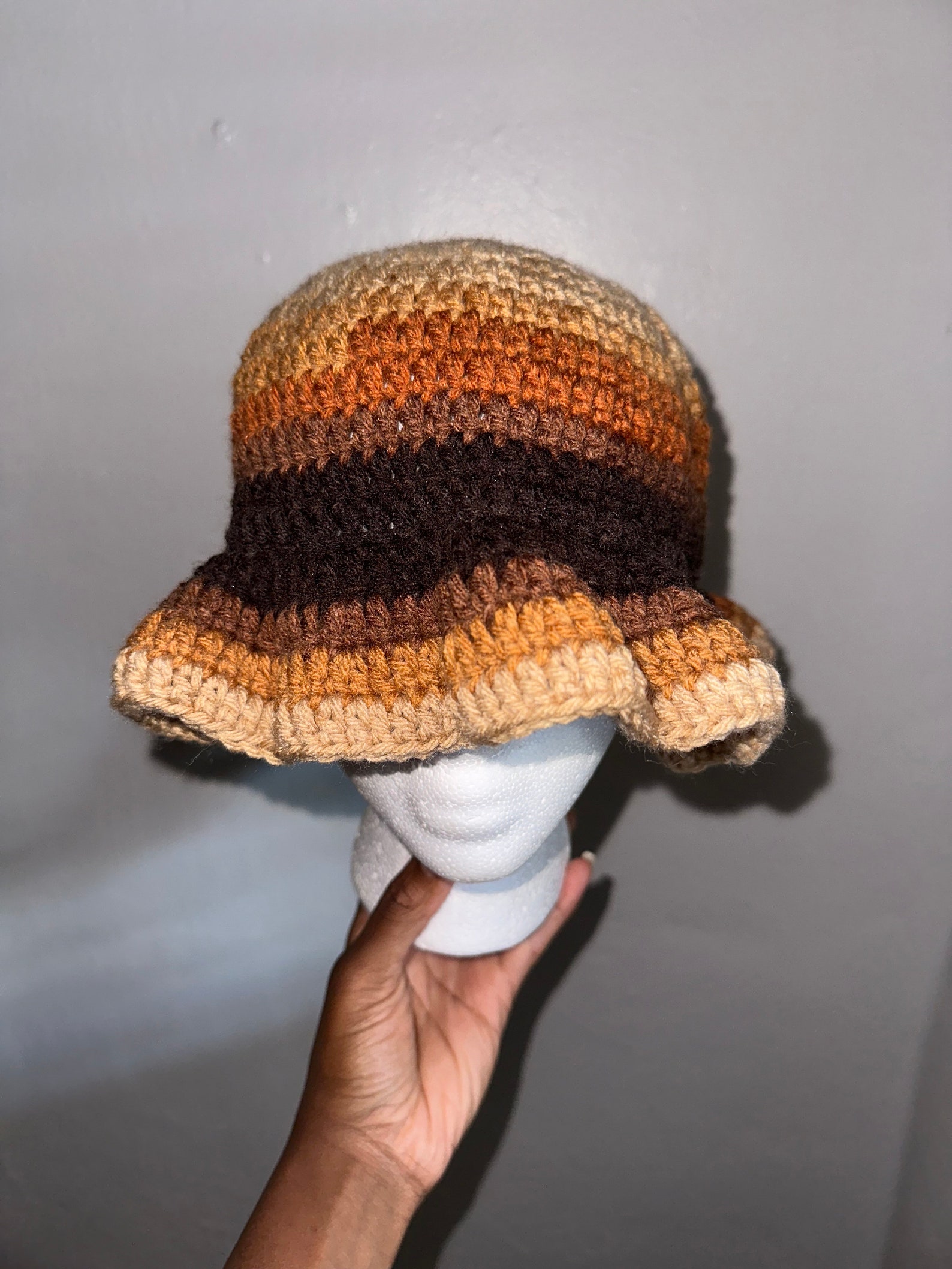 Crochet Ruffle Bucket Hat Crochet Hat Ruffle Hat Knitwear - Etsy