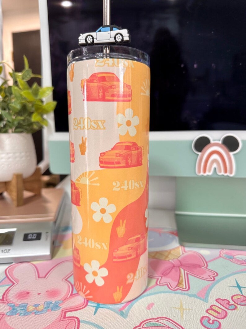 240sx With Heart Steering Wheel 20oz Tumbler Cute Car Girl Cup 240sx ...