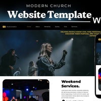 Church Preservice Slides in Editable Canva Template Black and Gold. - Etsy