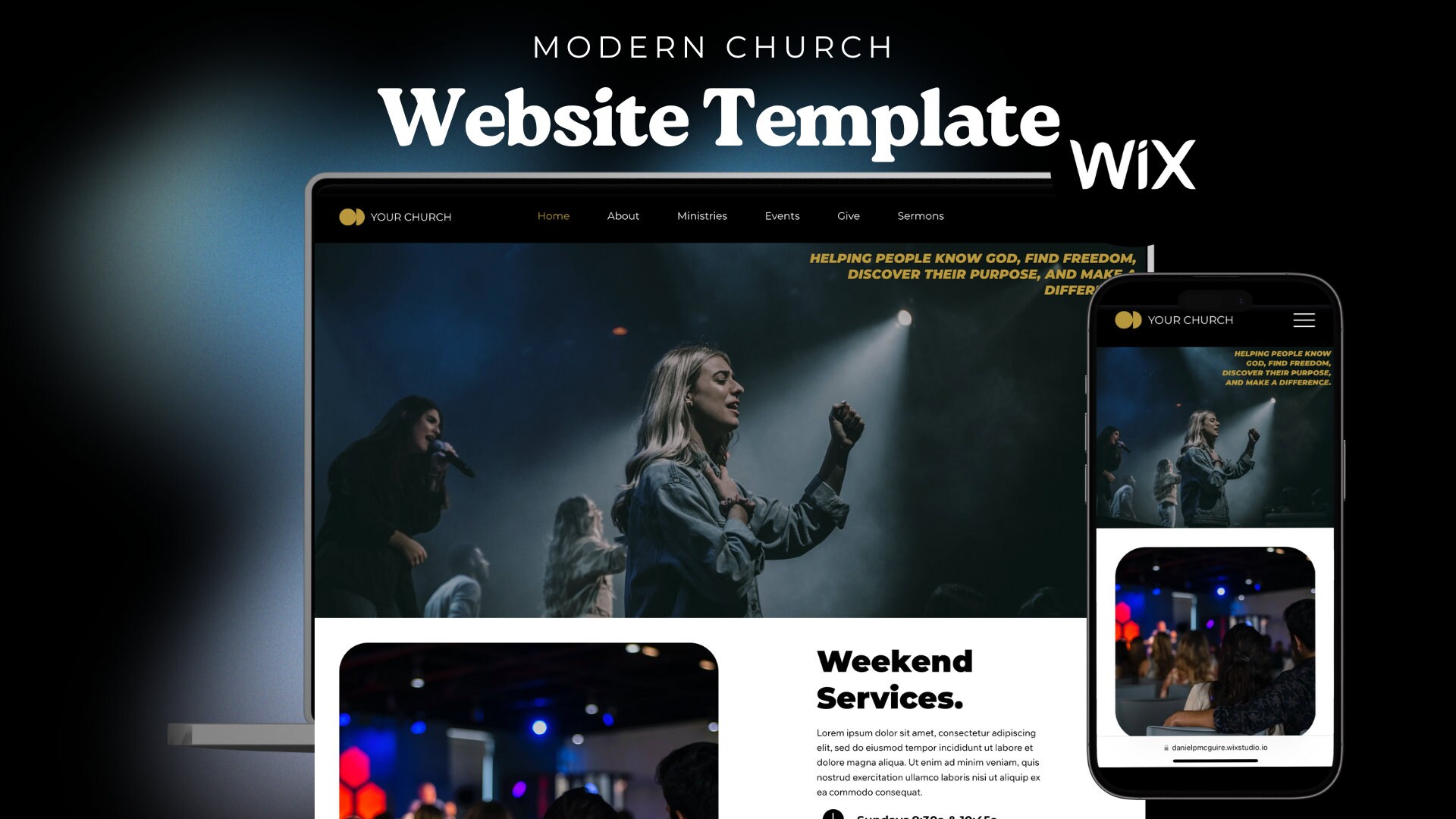 Wix Website Template for Churches, Ministry, Pastors. Modern Church ...