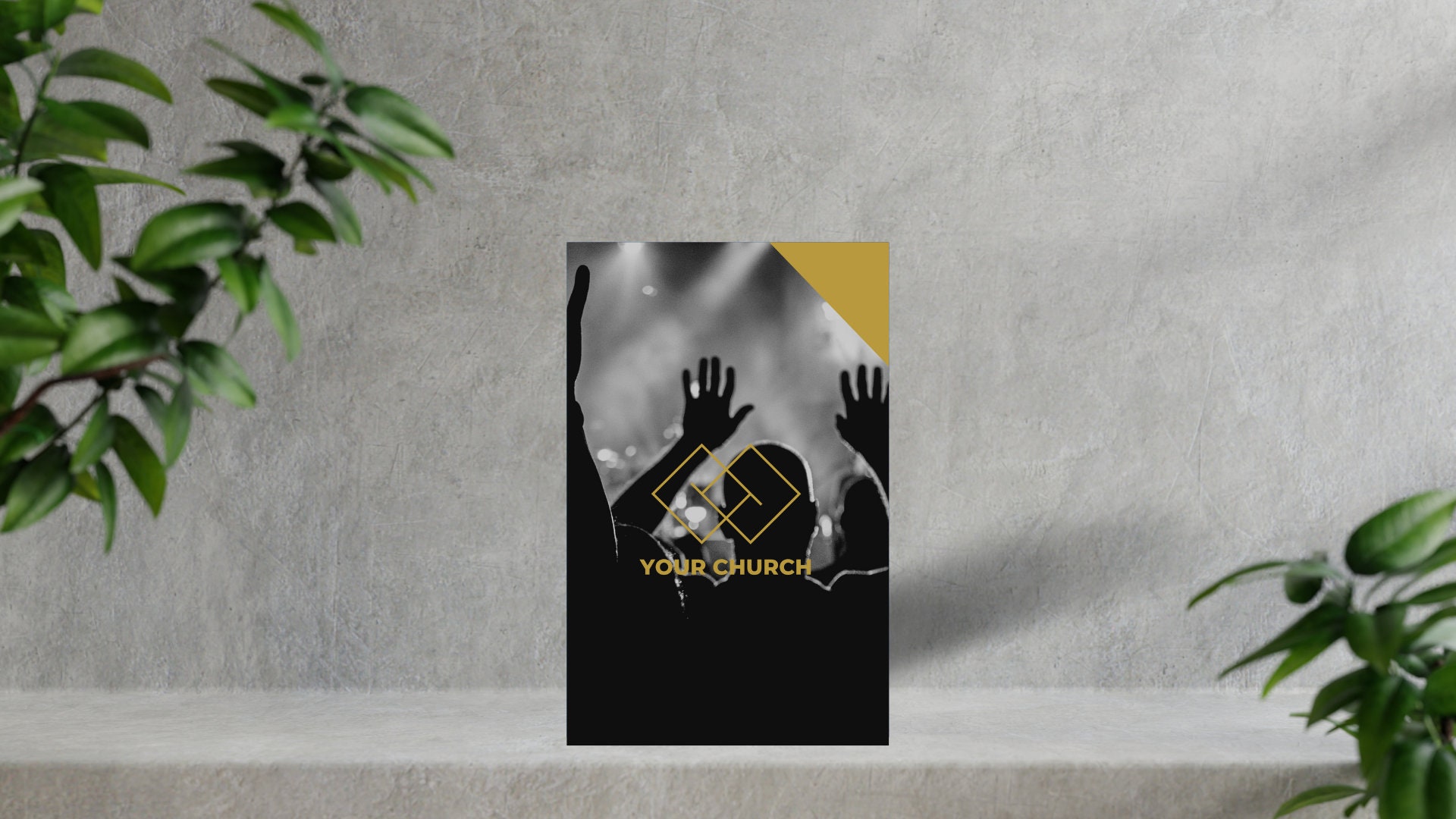 Church Bi Fold Brochure, Worship Guide Editable Canva Template. Modern ...