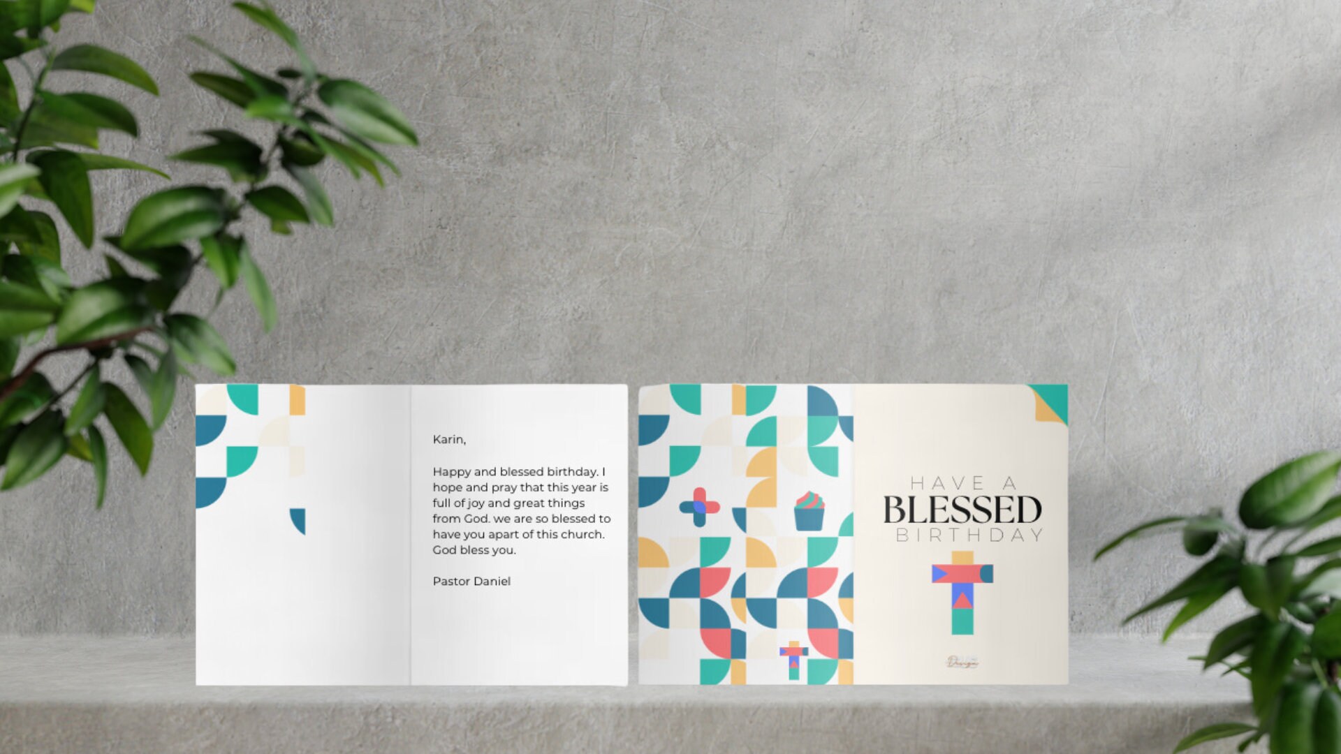 Birthday Card | Church Birthday Card | Pastoral Card | Colorful Card ...