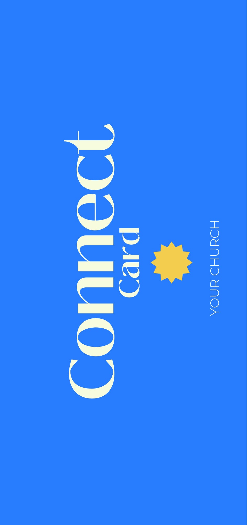 Church Connect Card, Editable in Canva, Modern Church Welcome Card, for ...