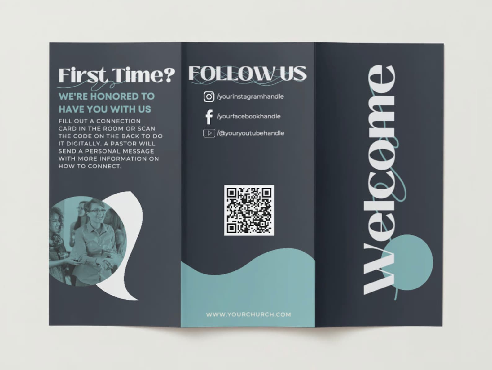 Church Brochure Template Church Graphics Canva Template Great for First ...