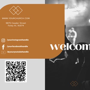 Church Bi Fold Brochure, Worship Guide Editable Canva Template, Welcome ...