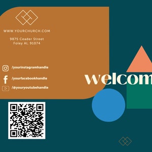 Church Bi Fold Brochure, Worship Guide Editable Canva Template, Modern ...