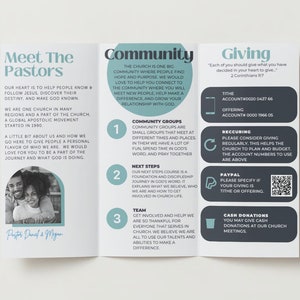Church Brochure Template | Church Graphics Canva Template Great for ...