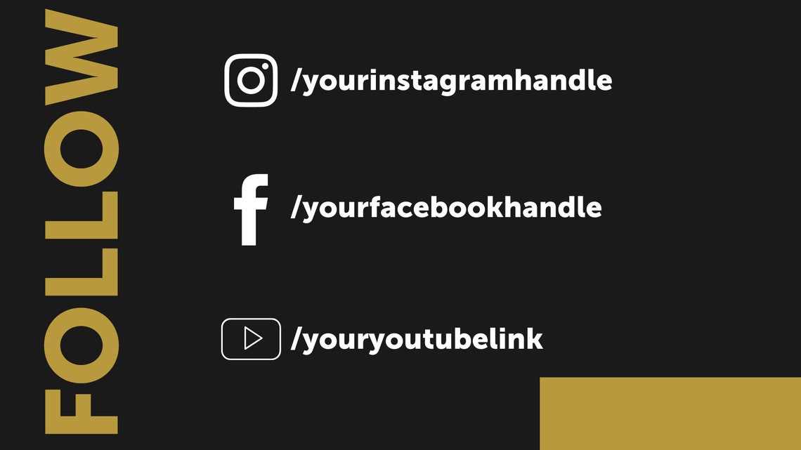 Church Preservice Slides in Editable Canva Template Black and Gold ...