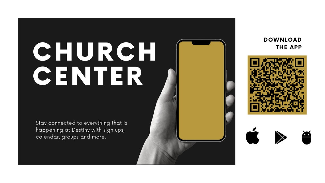 Church Preservice Slides in Editable Canva Template Black and Gold ...
