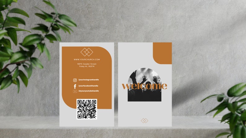 Church Bi Fold Brochure, Worship Guide Editable Canva Template, Welcome ...