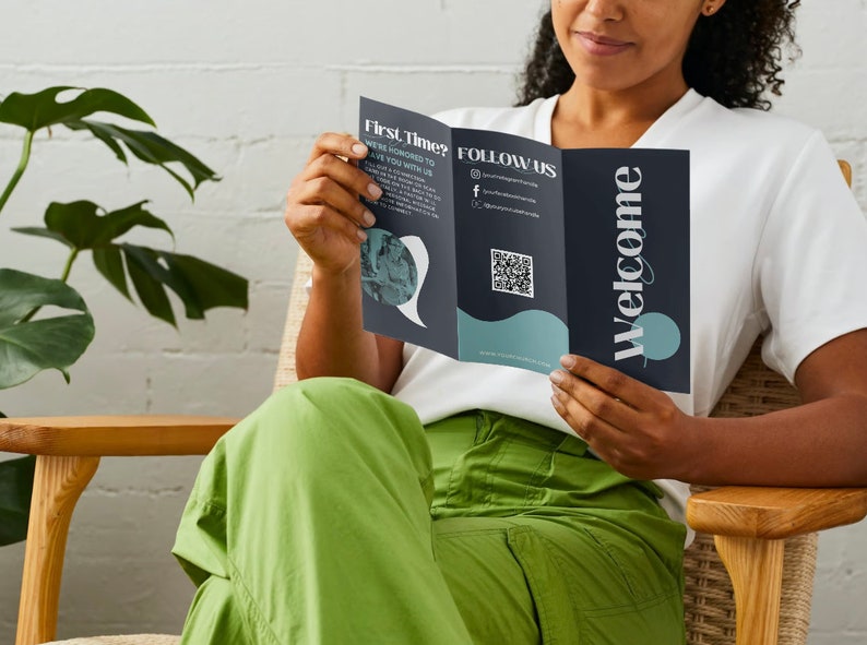 Church Brochure Template Church Graphics Canva Template Great for First ...