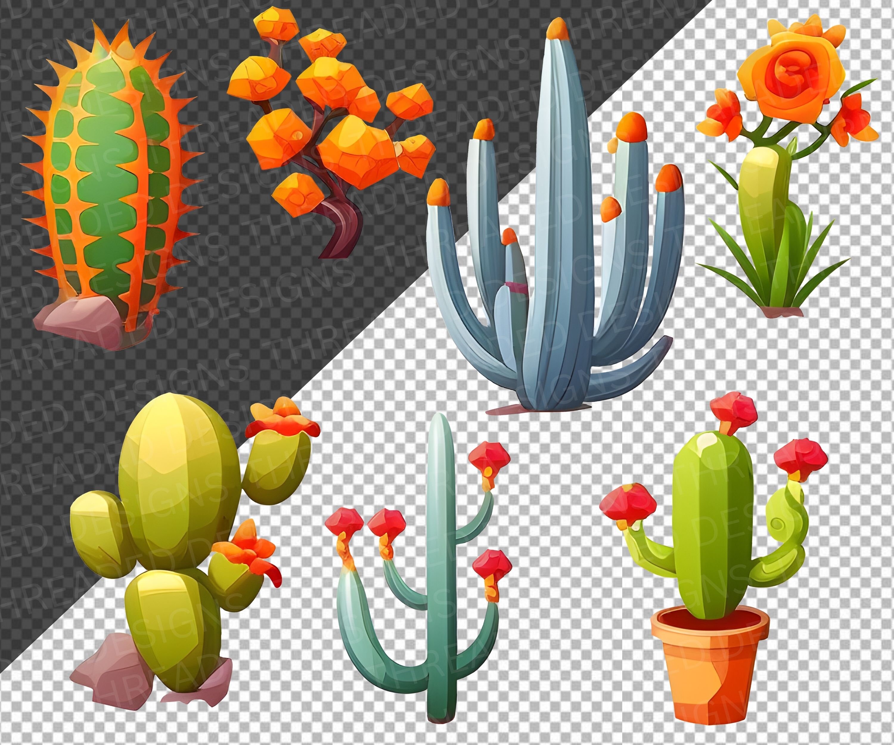 Cactus SVG Bundle, SVG Files for Cricut, Cactus Svg Png, Cactus Plant ...