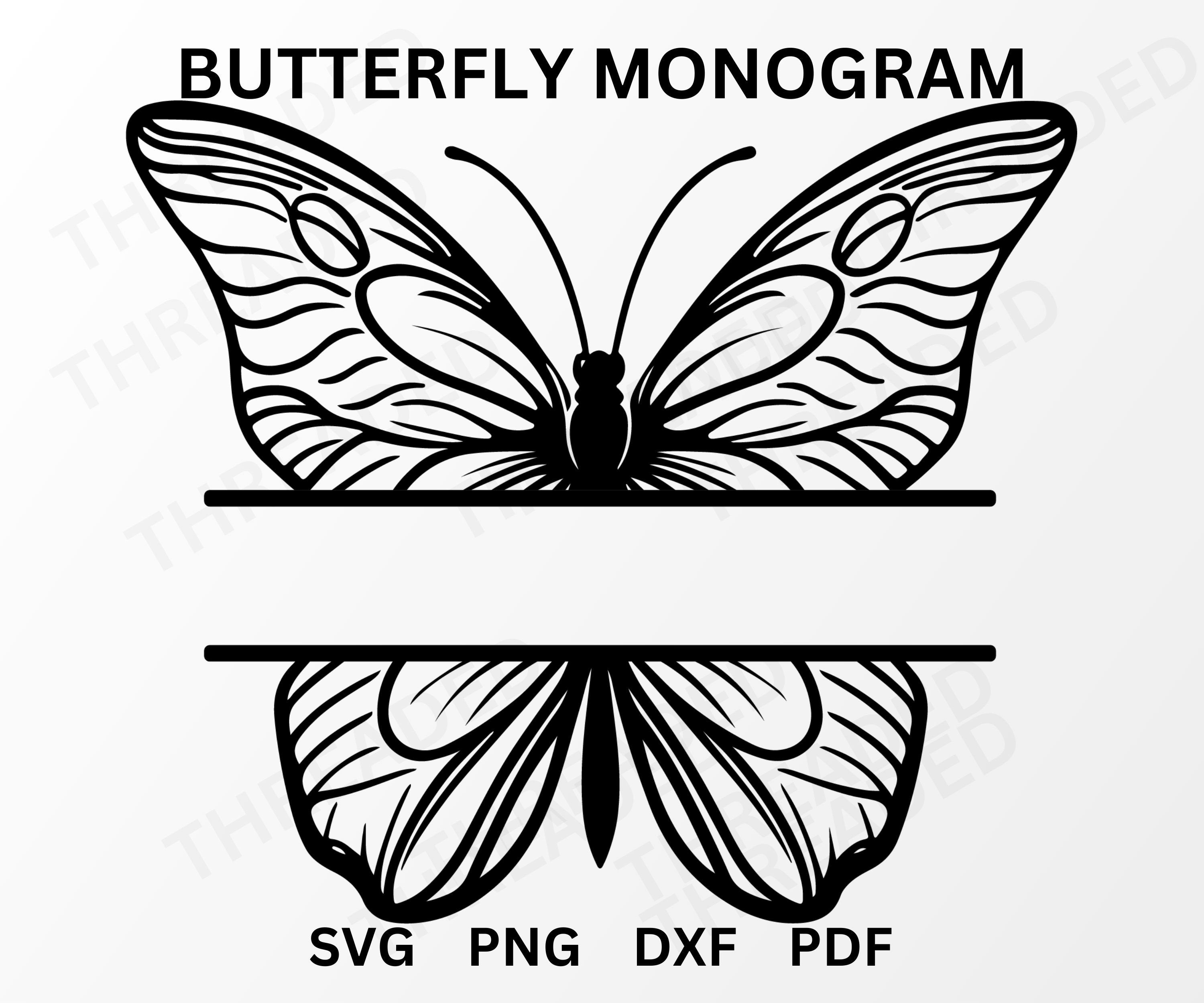Butterfly SVG Butterfly Split Monogram SVG Butterflies SVG - Etsy